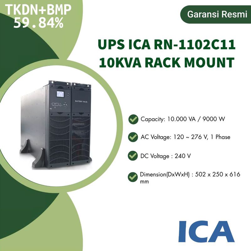 UPS ICA RN-1102C11 10KVA RACK MOUNT - TKDN RESMI