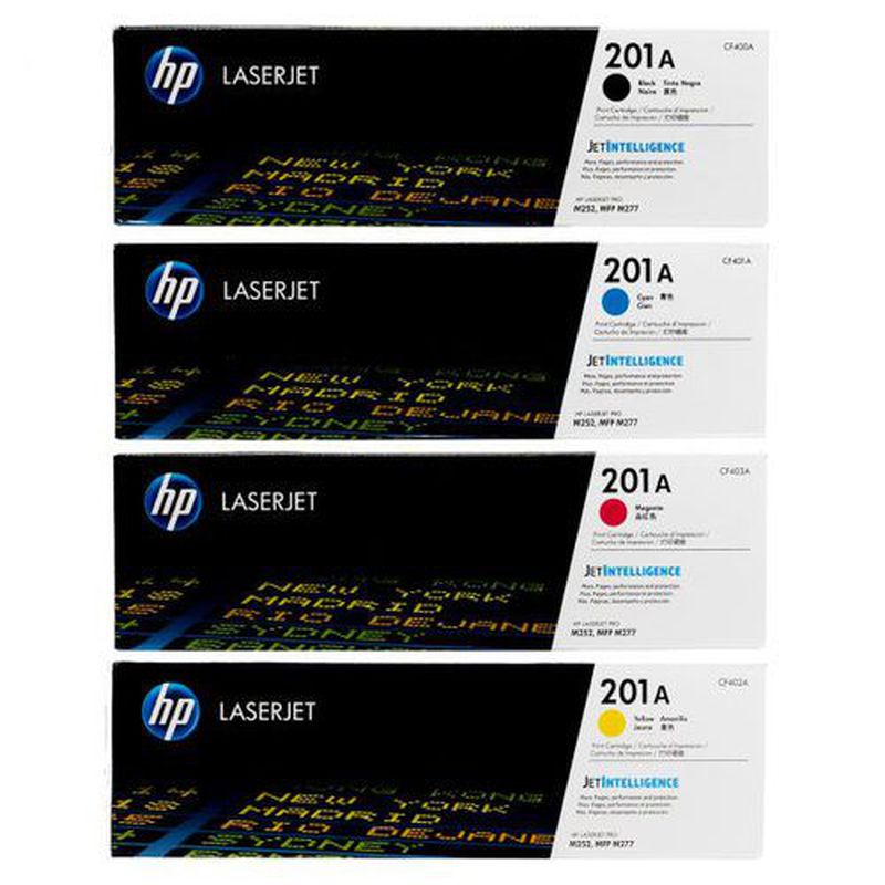 HP 201A Black & Colour (C,M,Y) Original LaserJet Toner Cartridge - Hitam