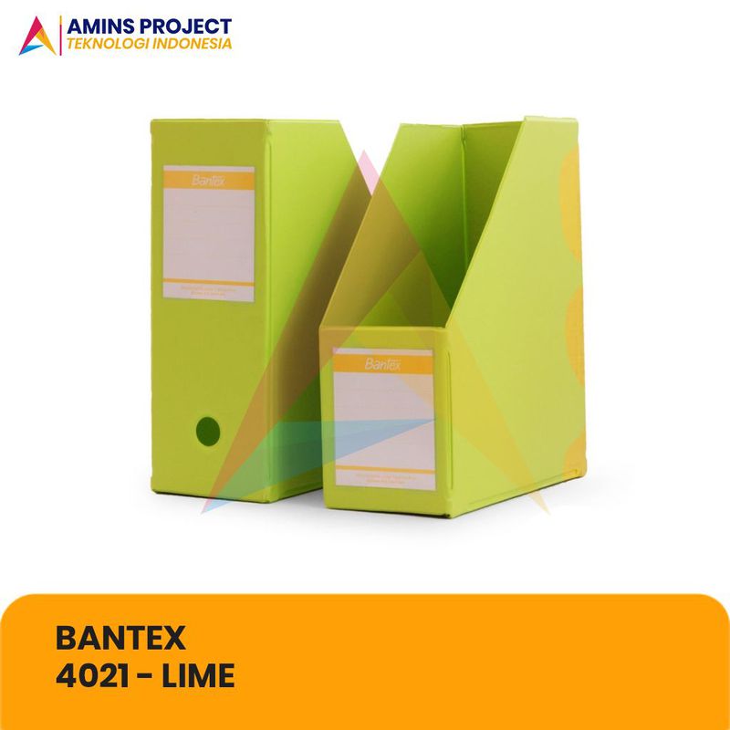 BOX FILE - MAGAZINE FILE BANTEX 4021 12 CM EXTRA JUMBO FOLIO LIME