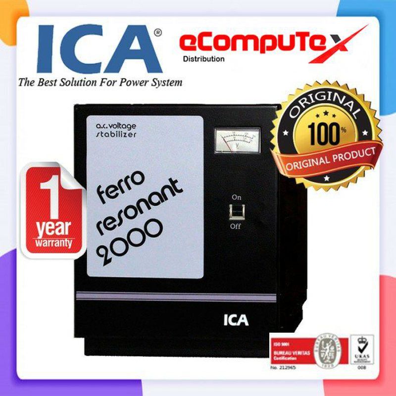 STABILIZER ICA FR-2000 FR2000 / 2000VA FERRO RESONANT - GARANSI RESMI
