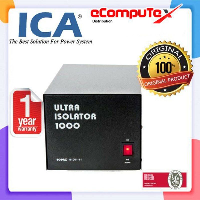 ULTRA ISOLATOR ICA UI-1000 UI1000 1000VA ISOLATION TRANSFORMER - GARANSI RESMI