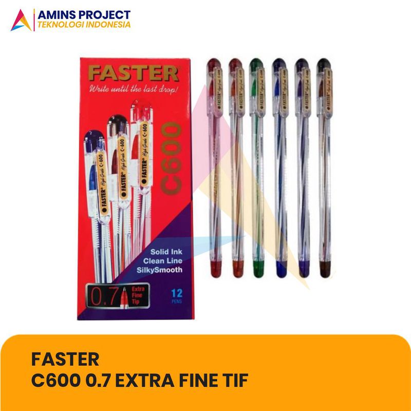 PULPEN / BOLPEN FASTER C600 0.7 EXTRA FINE TIF (1PAK)