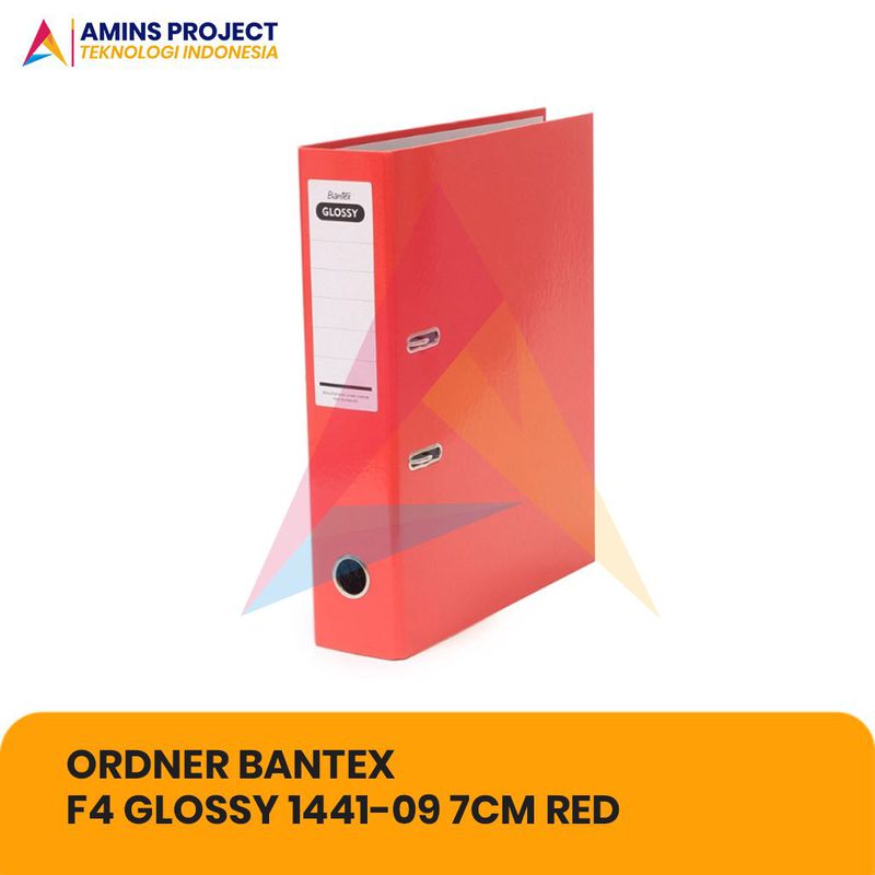 ORDNER BANTEX F4 GLOSSY 1441-09 7cm WARNA RED