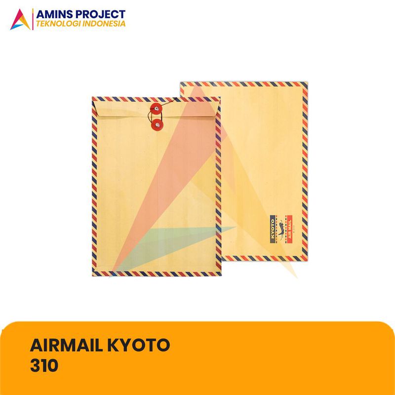 ENVELOPE / AMPLOP COKLAT AIRMAIL KYOTO TALI 310 MURAH