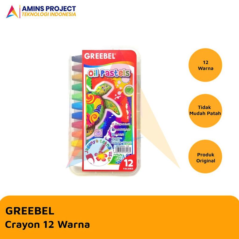 CRAYON / OIL PASTEL GREEBEL ISI 12S KECIL WARNA (FOR CHILDREN)