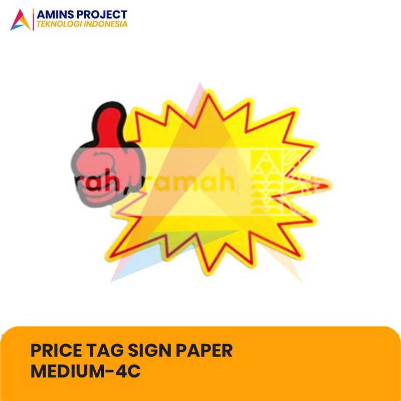 PRICE TAG SIGN PAPER / KERTAS PROMOSI HARGA (MEDIUM-4C) MURAH