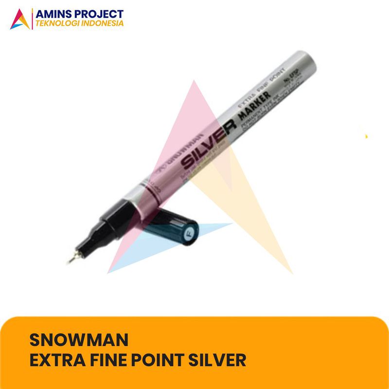 SPIDOL PERMANEN SNOWMAN EXTRA FINE POINT SILVER EFSP (1PCS) MURAH