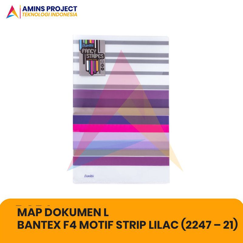 MAP DOKUMEN L BANTEX F4 MOTIF STRIP LILAC