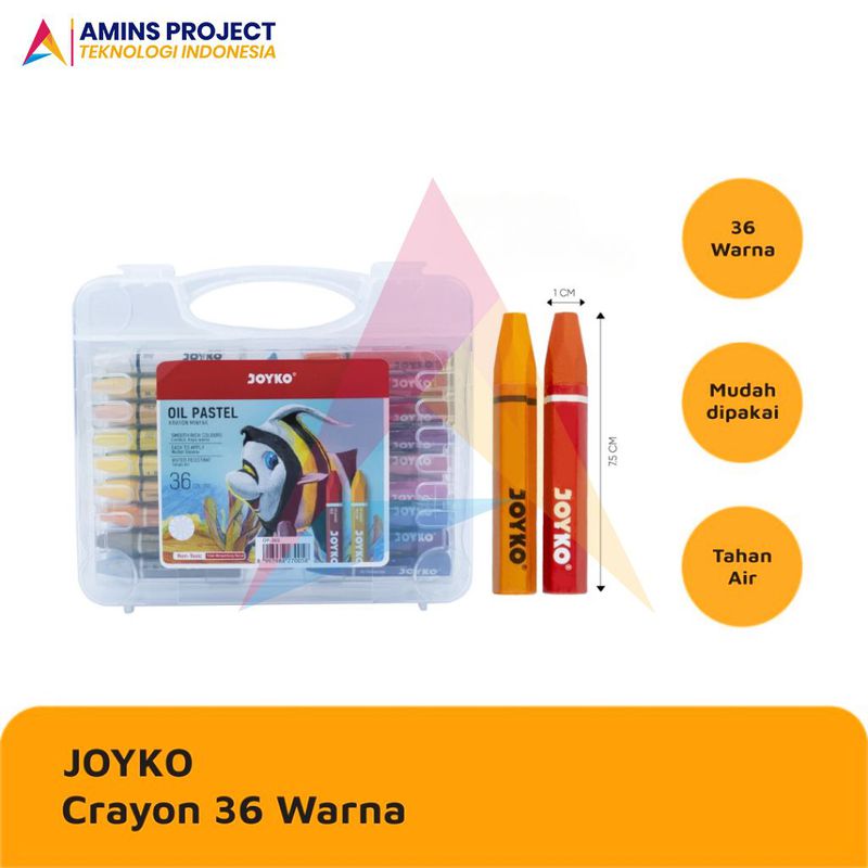 CRAYON / OIL PASTEL-JOYKO ISI 36 WARNA MURAH