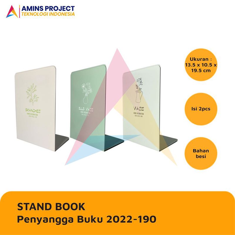 STAND BOOK / PENYANGGA BUKU MOTIF 2022-190 (2PCS) MURAH