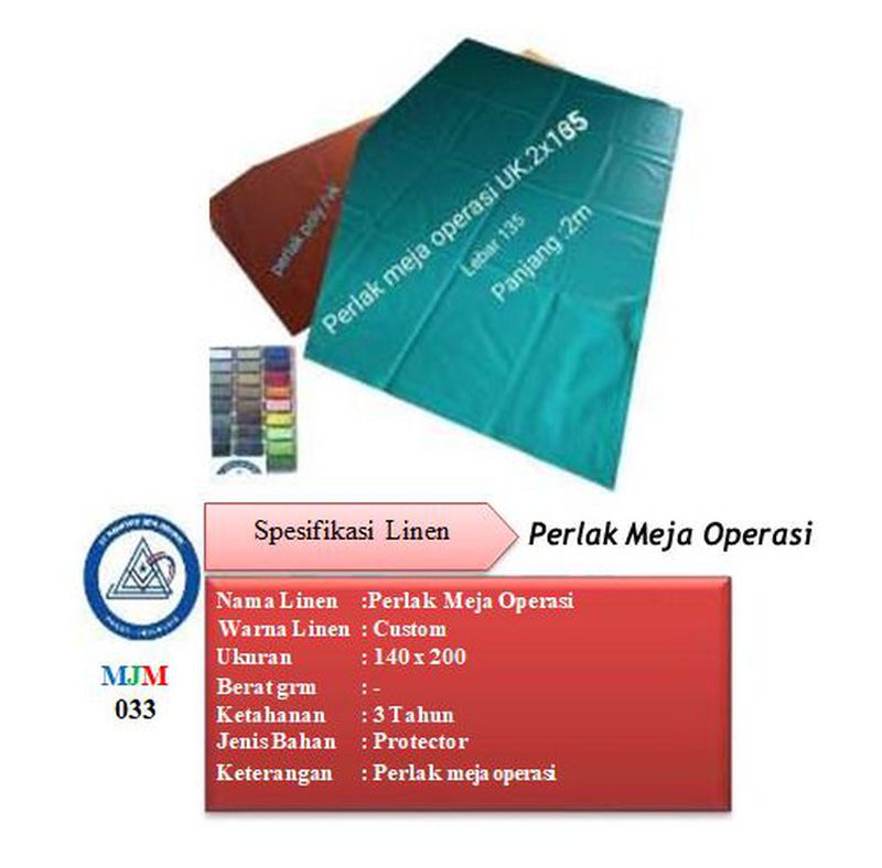 PERLAK MEJA OPERASI ( 140 X 200 ) - Custom