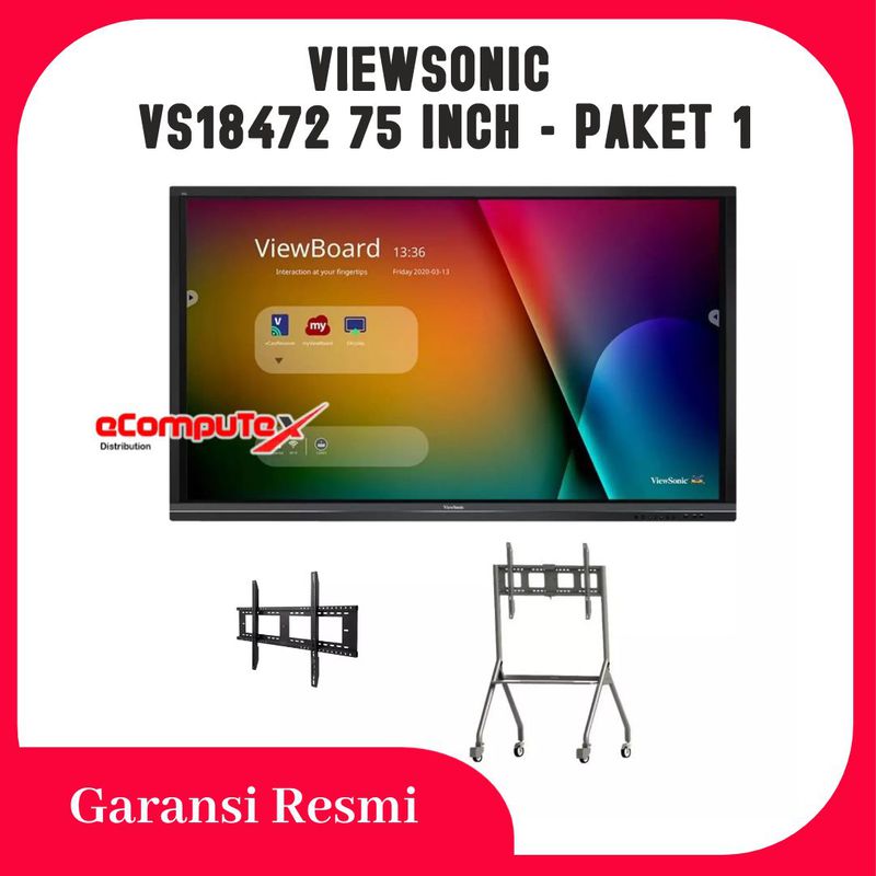 Interactive Flat Panel Display Viewsonic VS18472 75 INCH - PAKET 1 - TKDN RESMI