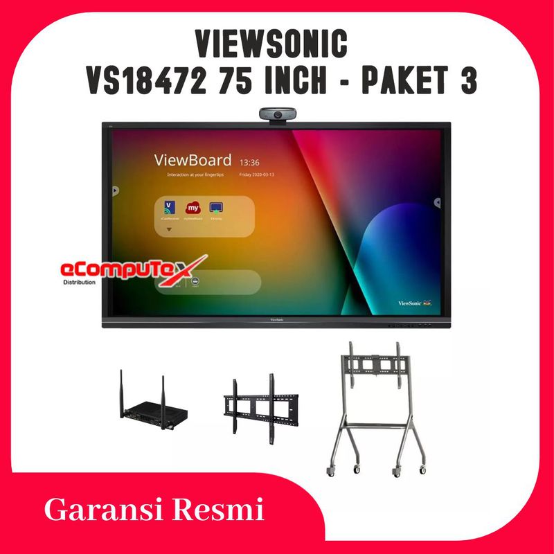 Interactive Flat Panel Display Viewsonic VS18472 75 INCH - PAKET 3 - TKDN RESMI