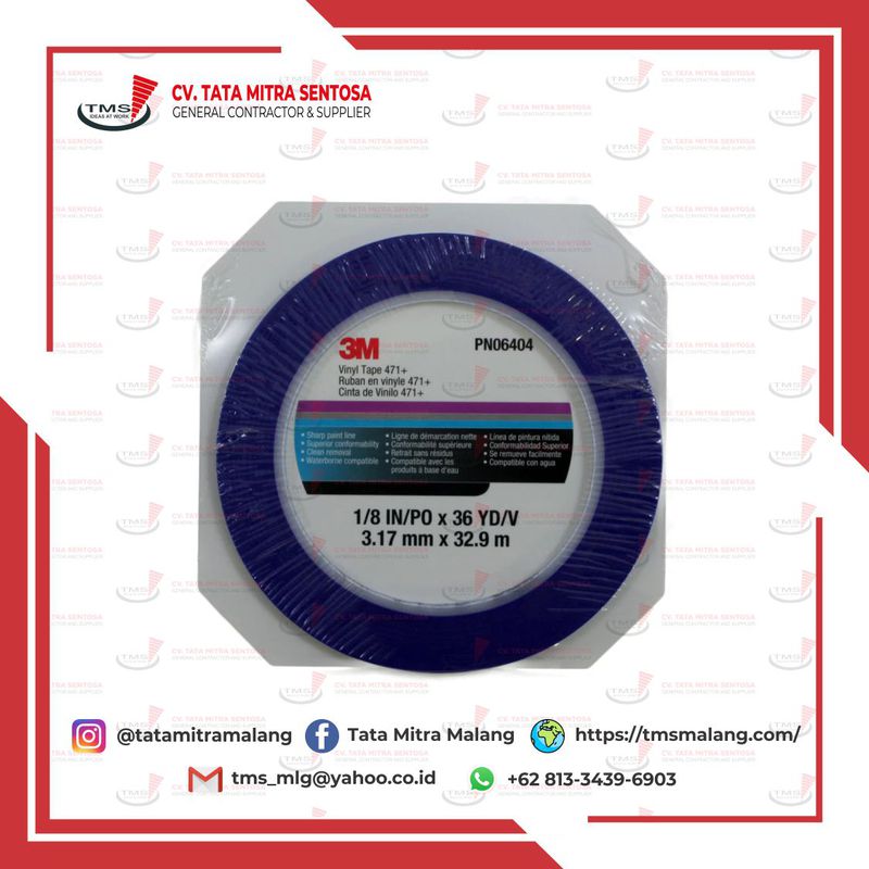 Fine Line Tape/Vinyl Masking Tape 3M Blue - 3mm