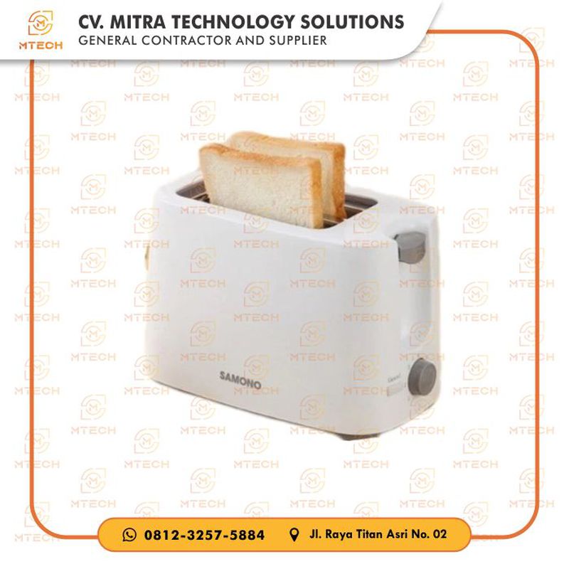 Samono Pop Up Toaster Alat Pemanggang Roti Toaster SW TW750 White