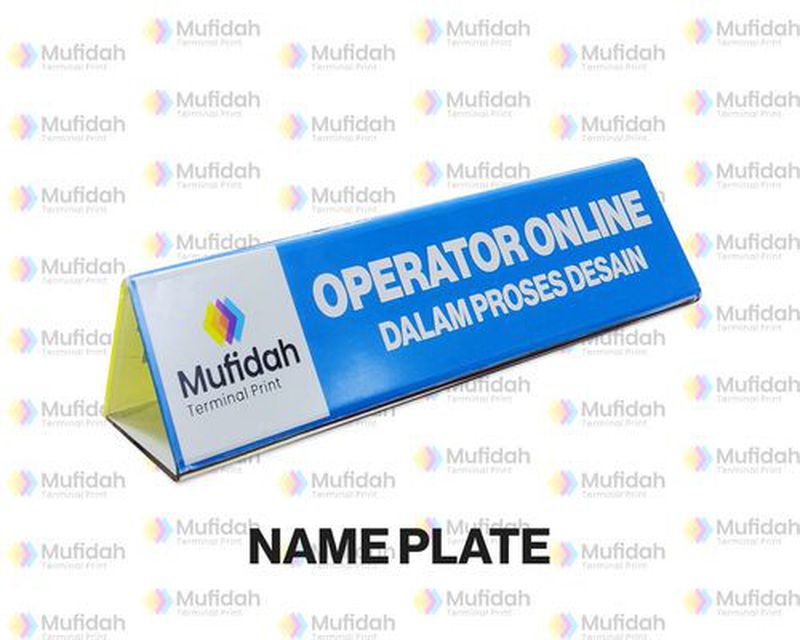 NAME PLATE UKURAN 20X11 CM