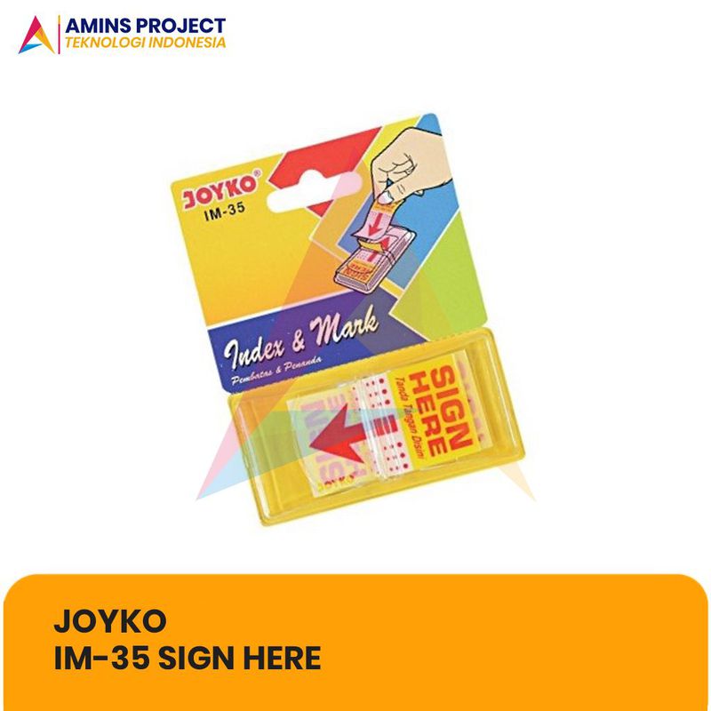 INDEKS MARK / PENANDA PEMBATAS JOYKO IM-35 SIGN HERE MURAH