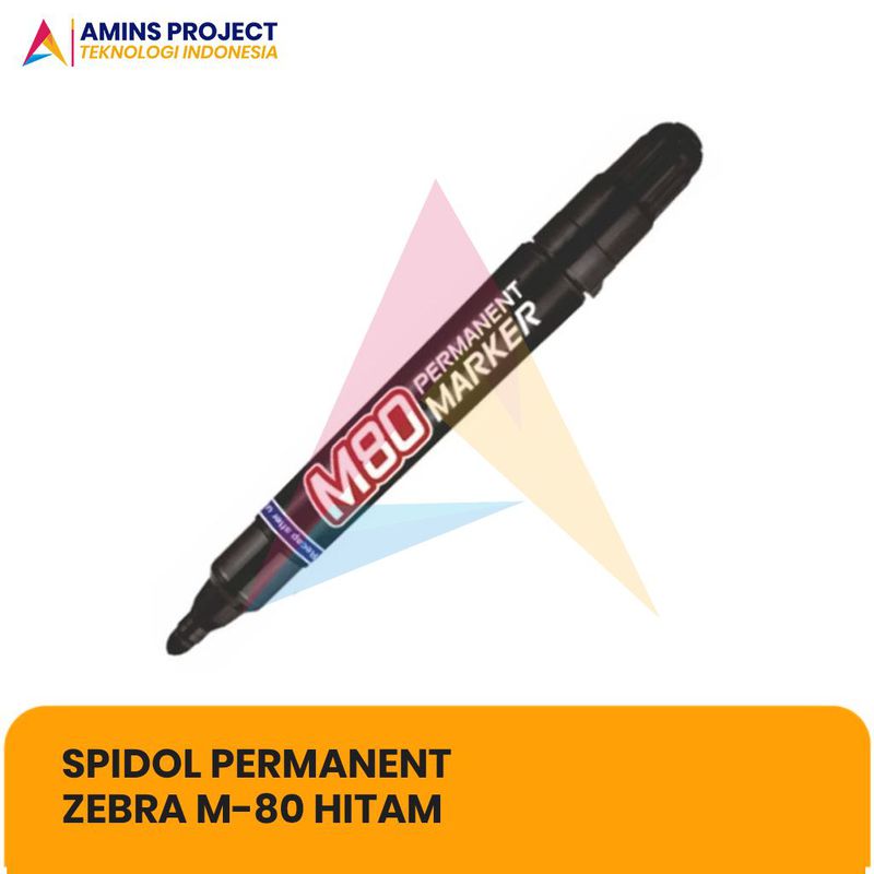 SPIDOL PERMANENT ZEBRA M-80 HITAM
