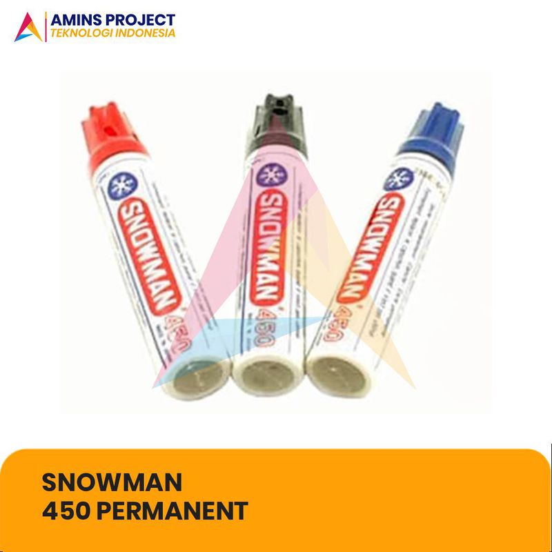 SPIDOL SNOWMAN 450 PERMANENT HITAM / MERAH / BIRU MURAH
