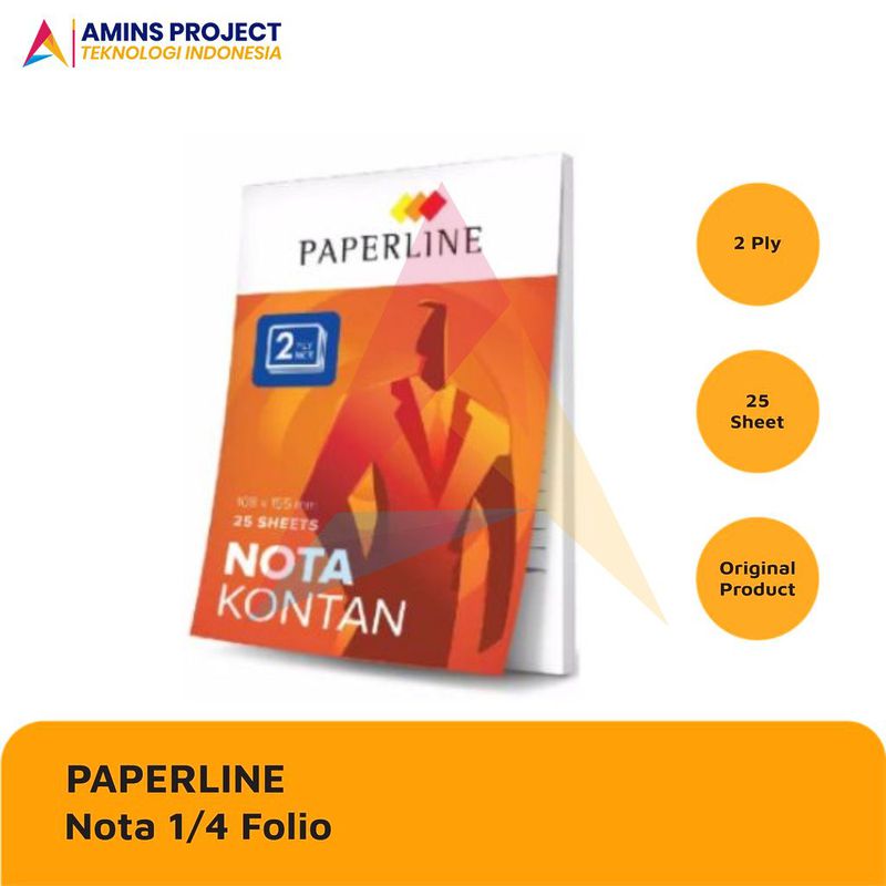NOTA KONTAN KECIL 2 PLY PAPERLINE 25 LEMBAR (1PCS) MURAH