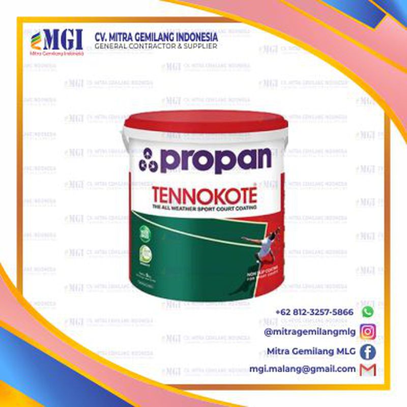 Cat Lapangan Kasar Technocote hijau, pasir