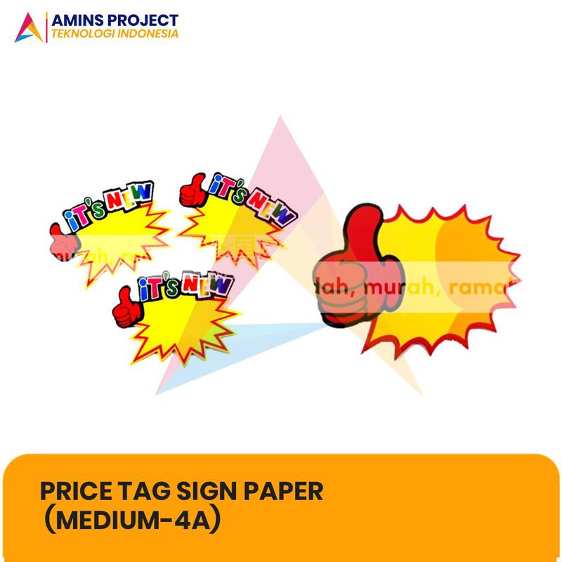PRICE TAG SIGN PAPER / KERTAS PROMOSI HARGA (MEDIUM-4A)
