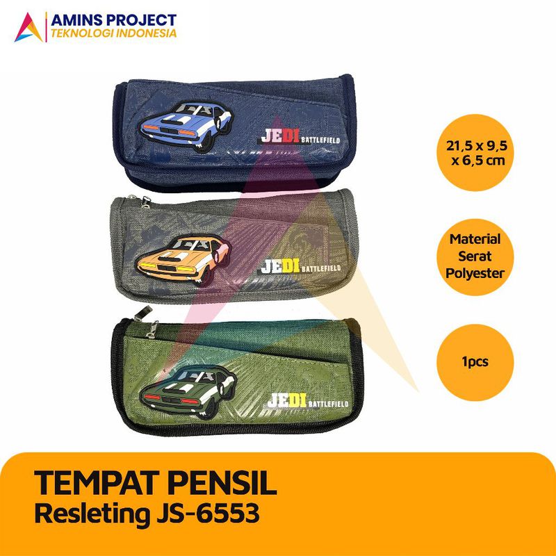 PENCIL CASE / TEMPAT PENSIL KAIN JS-6553 (1 PCS)