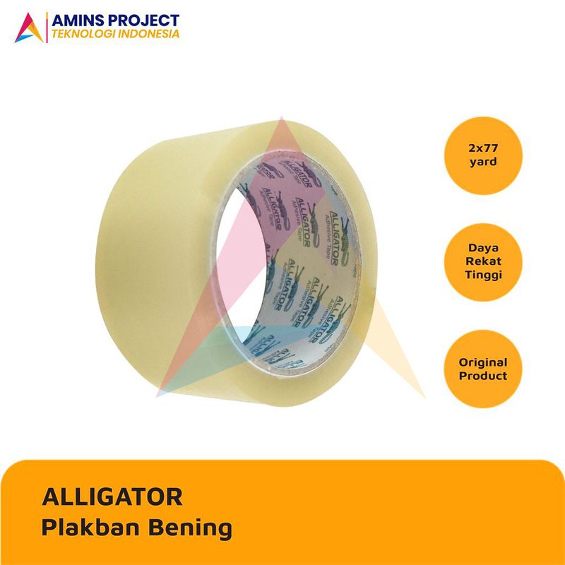 OPP TAPE / PLAKBAN / LAKBAN ALLIGATOR BENING 2x100 yard MURAH
