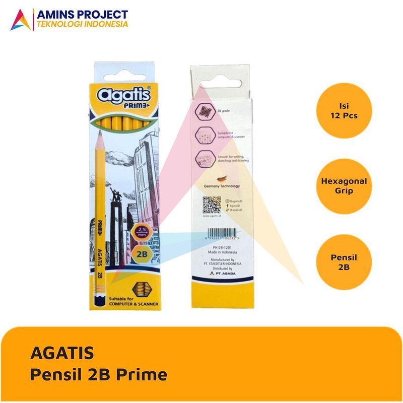 PENCIL / PENSIL 2B AGATIS PRIME (1PAK) MURAH