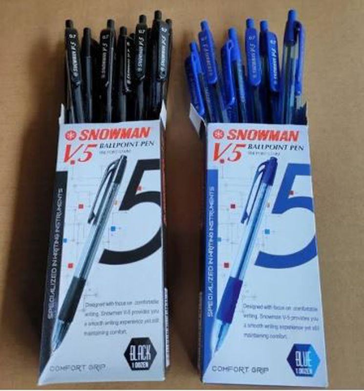 Pulpen Ballpoint Pen SNOWMAN V.5 - Hitam