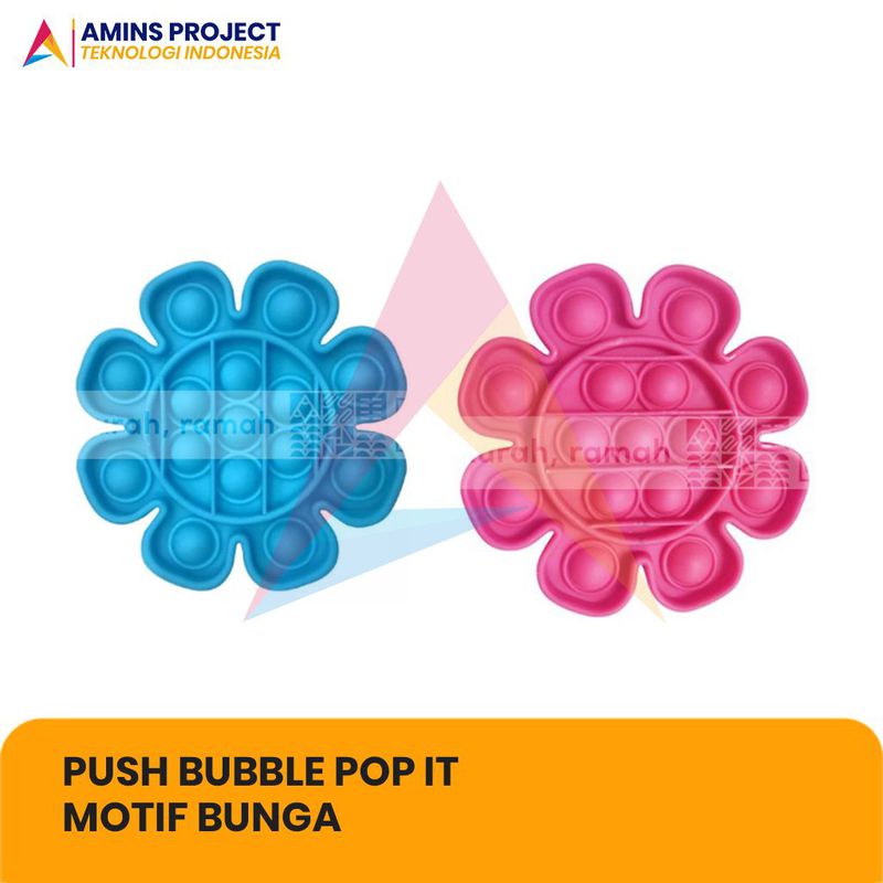 PUSH BUBBLE POP IT / POP IT MAINAN ANAK MOTIF BUNGA