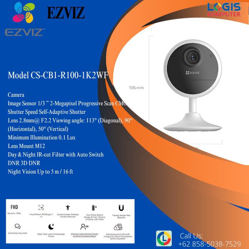 Ezviz CB1 Wi-Fi Smart Home Battery Camera 2MP