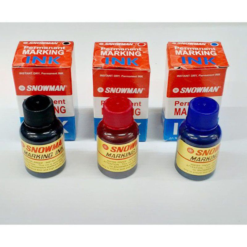 Refill Ink Spidol Snowman Permanen Marking Ink - Hitam