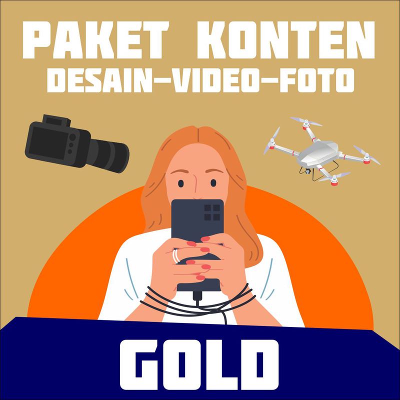 KONTEN DESAIN VIDEO FOTO - PAKET GOLD