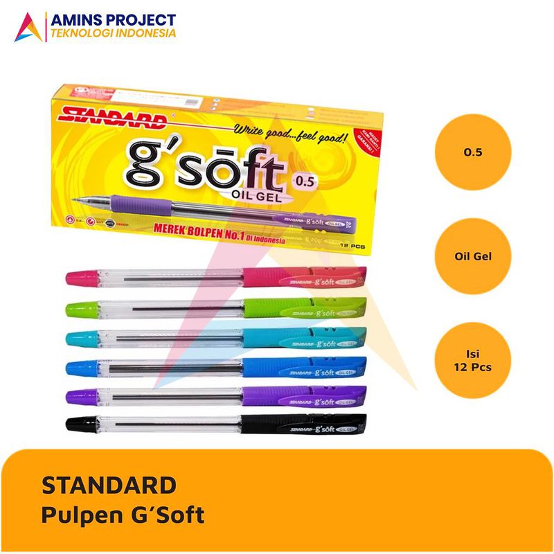 BOLPEN / BALLPOINT / PULPEN STANDARD G'SOFT 0.5 (1PAK)