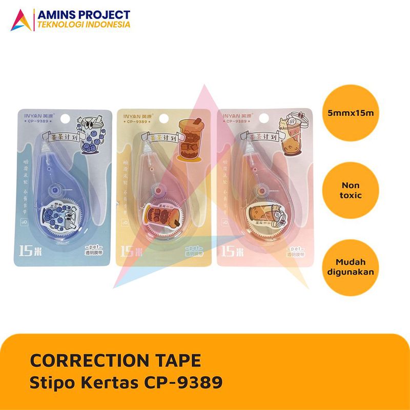 STIPO KERTAS / TIP-EX / CORRECTION TAPE CP-9389 (1 PCS)