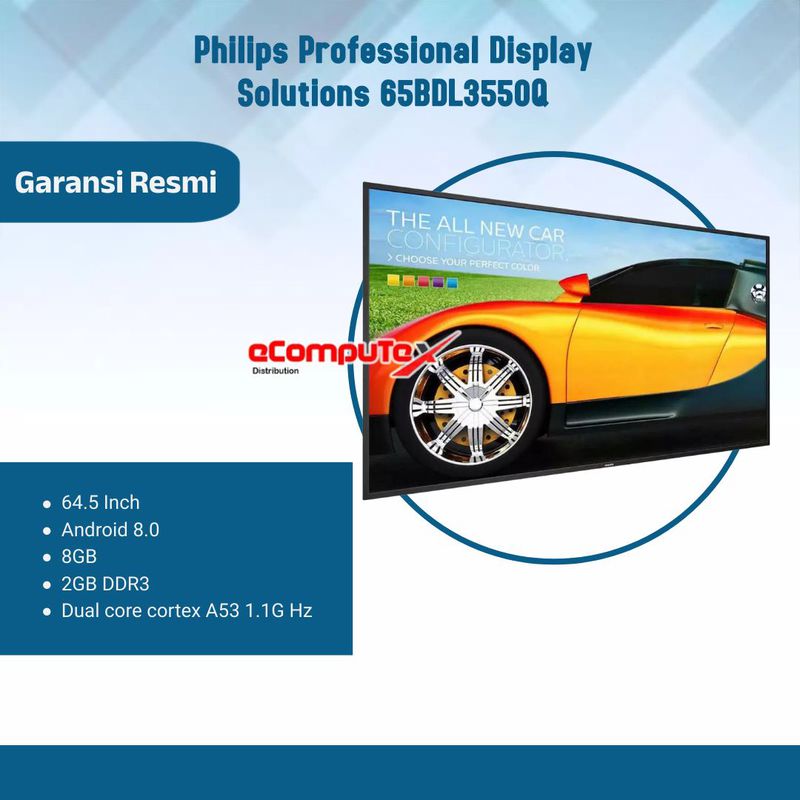 Philips Professional Display Solutions 65BDL3550Q - GARANSI RESMI