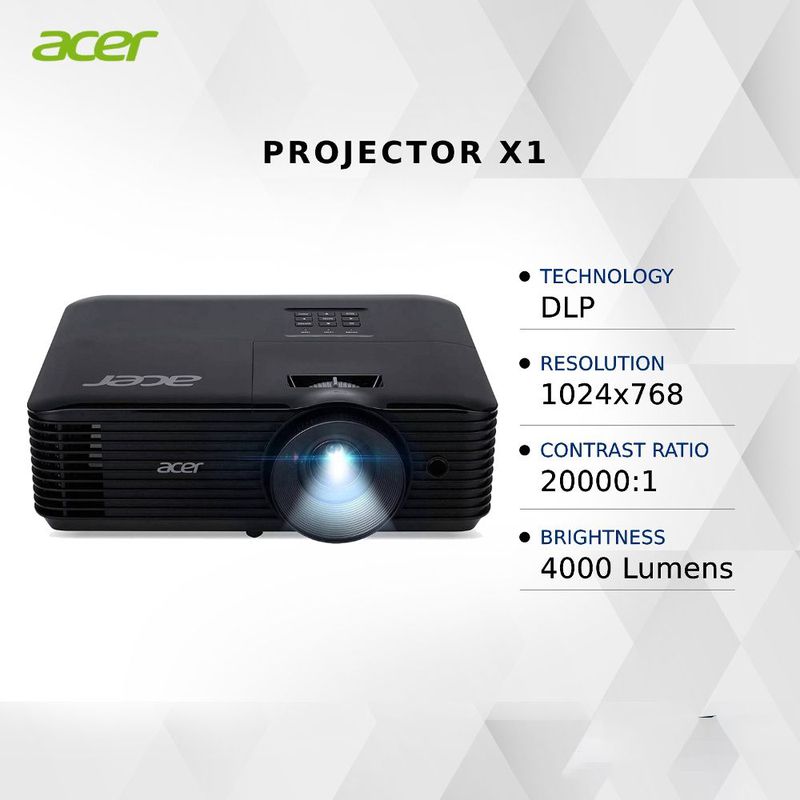 ACER PROJECTOR X1 DLP XGA 4000 LUMENS