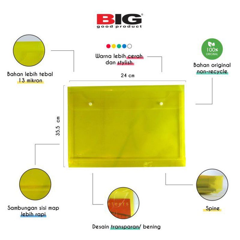 MAP KANCING 2 BIG 8114 KUNING