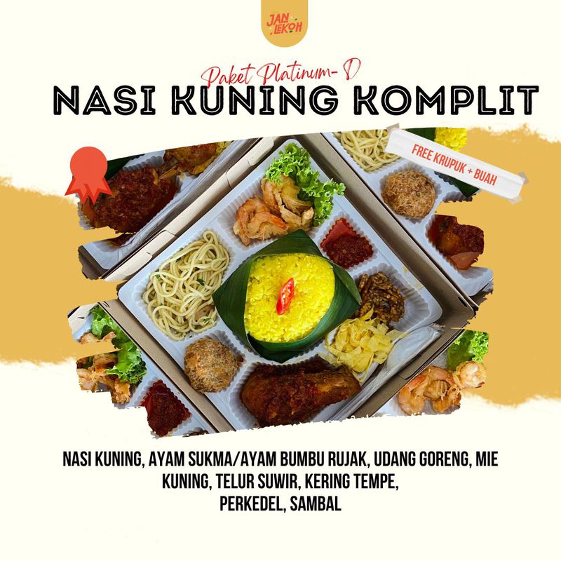 Nasi Box Paket Platinum - Nasi Kuning Komplit