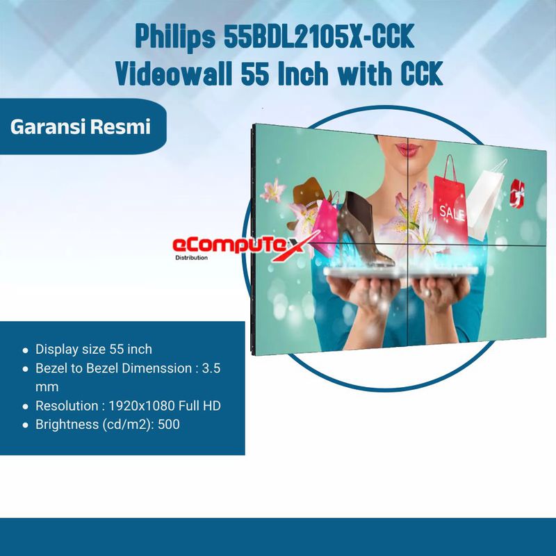 Philips 55BDL2105X-CCK Videowall 55 Inch with CCK - GARANSI RESMI