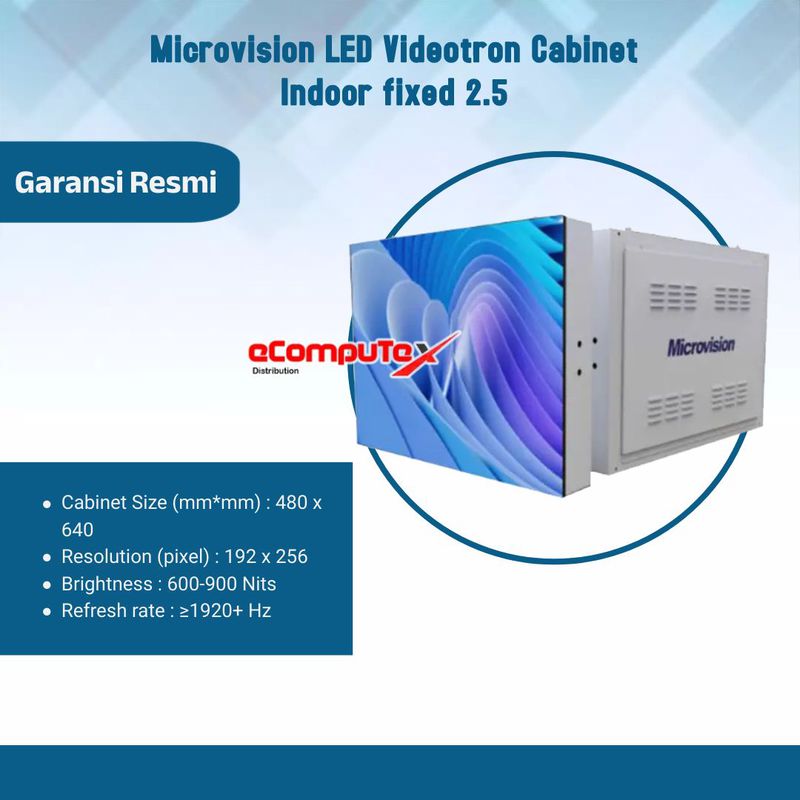 Microvision LED Videotron Cabinet Indoor fixed 2.5 - GARANSI RESMI