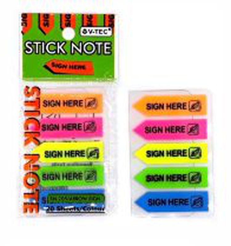 V-Tec Sticky Notes/ Post-It Sign Here