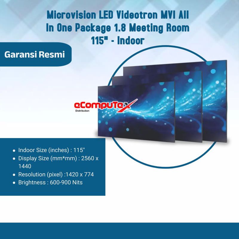 Microvision LED Videotron MVI All In One Package 1.8 Meeting Room 115" - Indoor