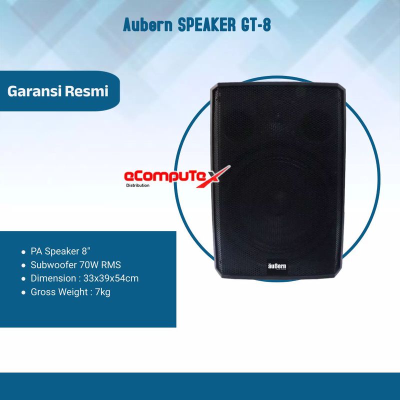 Aubern Powered Portable Speaker GT-8 - GARANSI RESMI