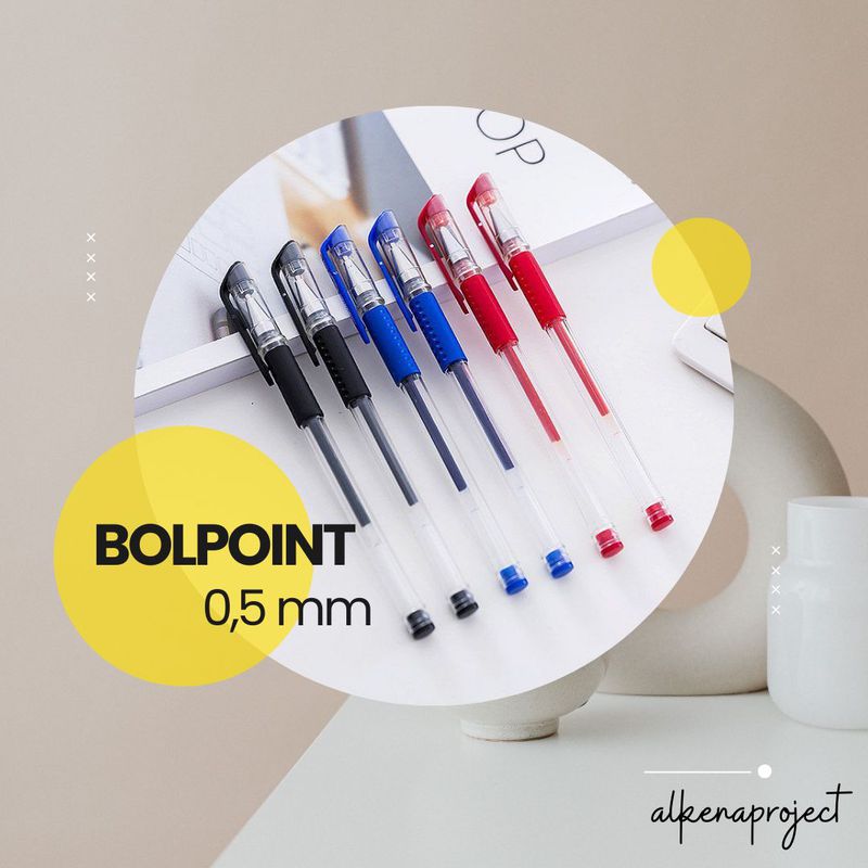 Bolpoint Gel 0,5 mm - Hitam