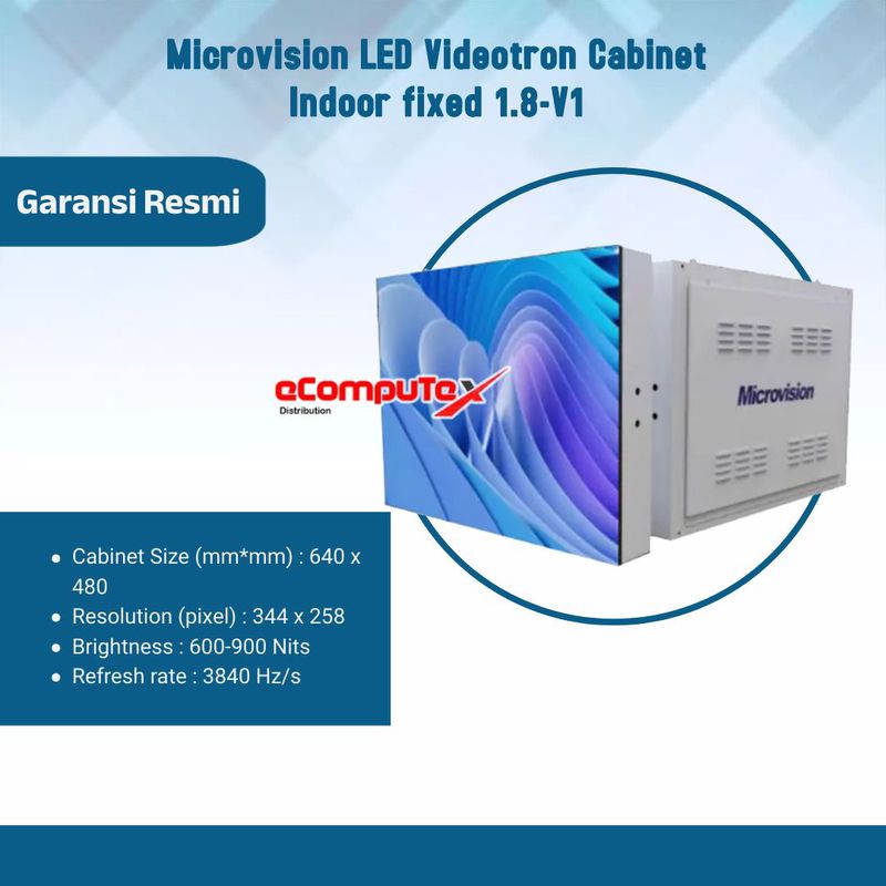 Microvision LED Videotron Cabinet Indoor fixed 1.8-V1 - GARANSI RESMI