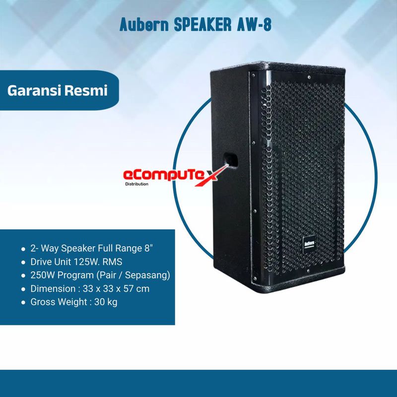 Aubern Sound System Speaker AW-8 - GARANSI RESMI
