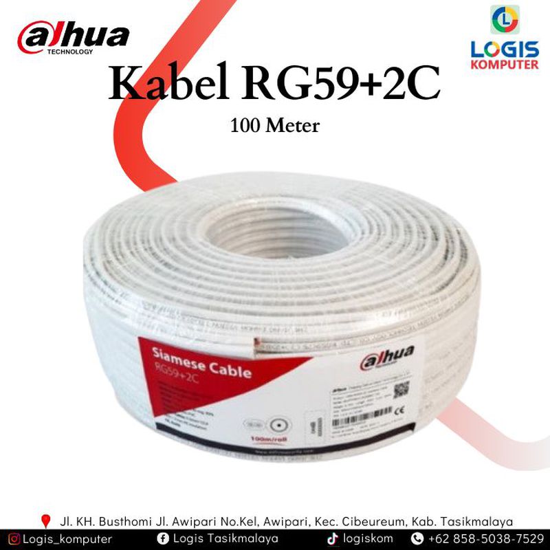 Kabel Coaxial RG59 Dahua 100 M