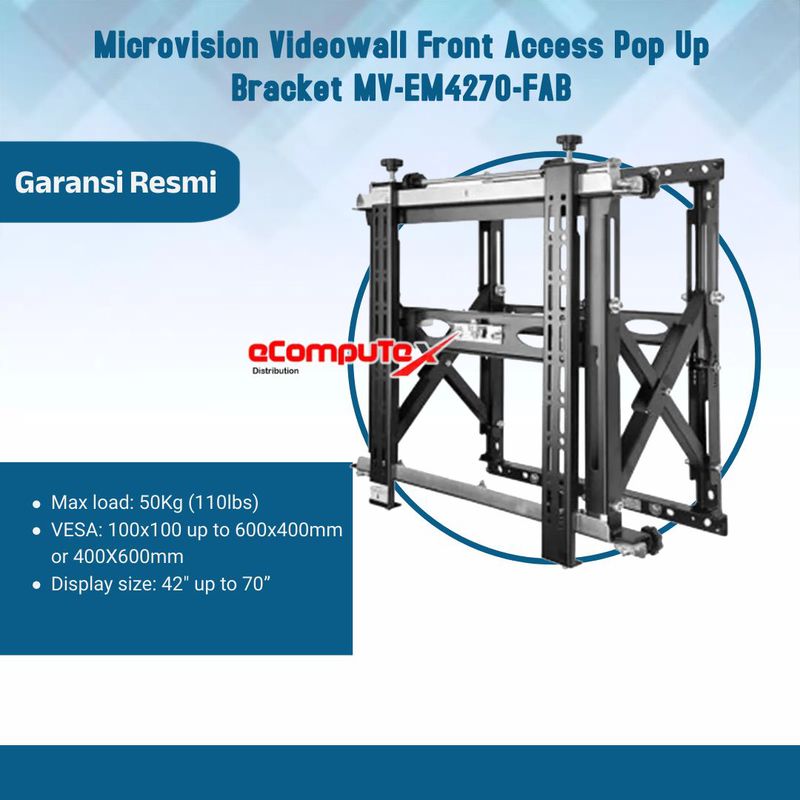 Microvision Videowall Front Access Pop Up Bracket MV-EM4270-FAB ...